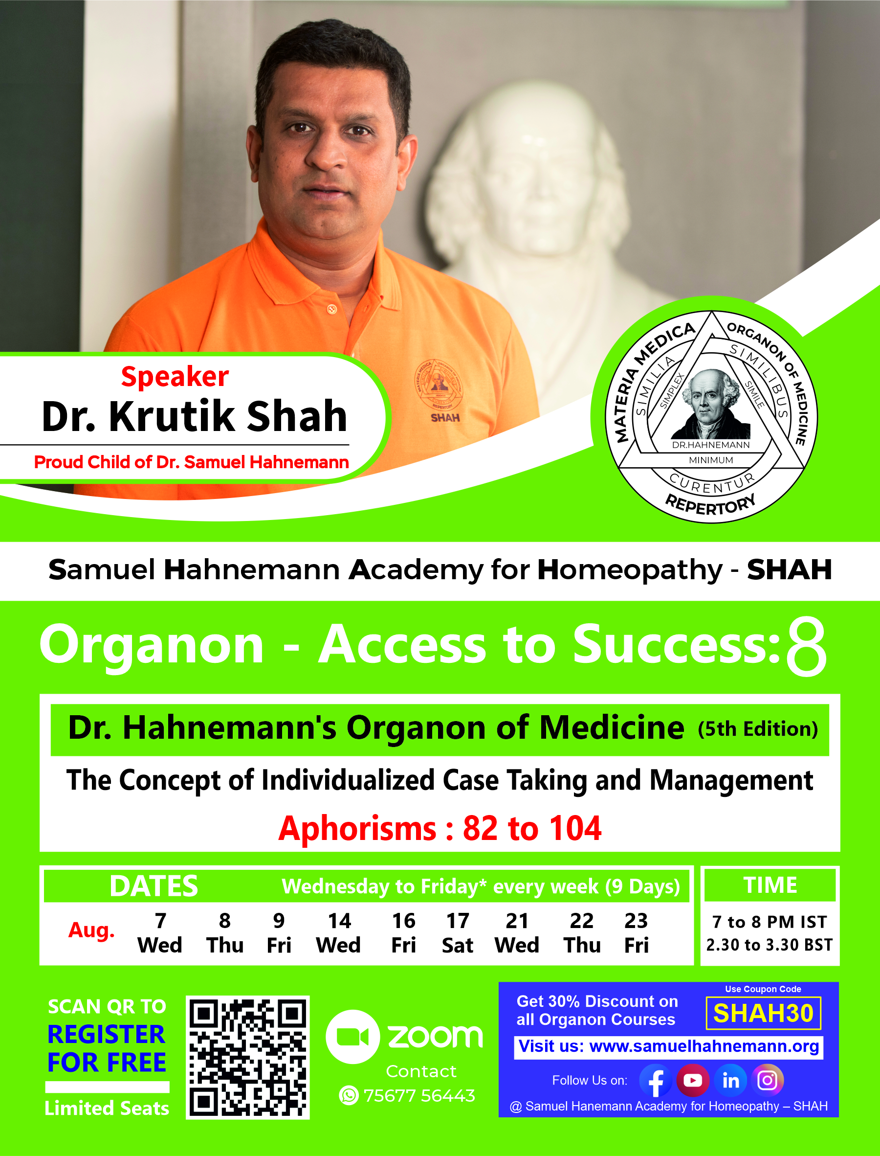 Organon with SHAH | Samuel Hahnemann Academy for Homeopathy